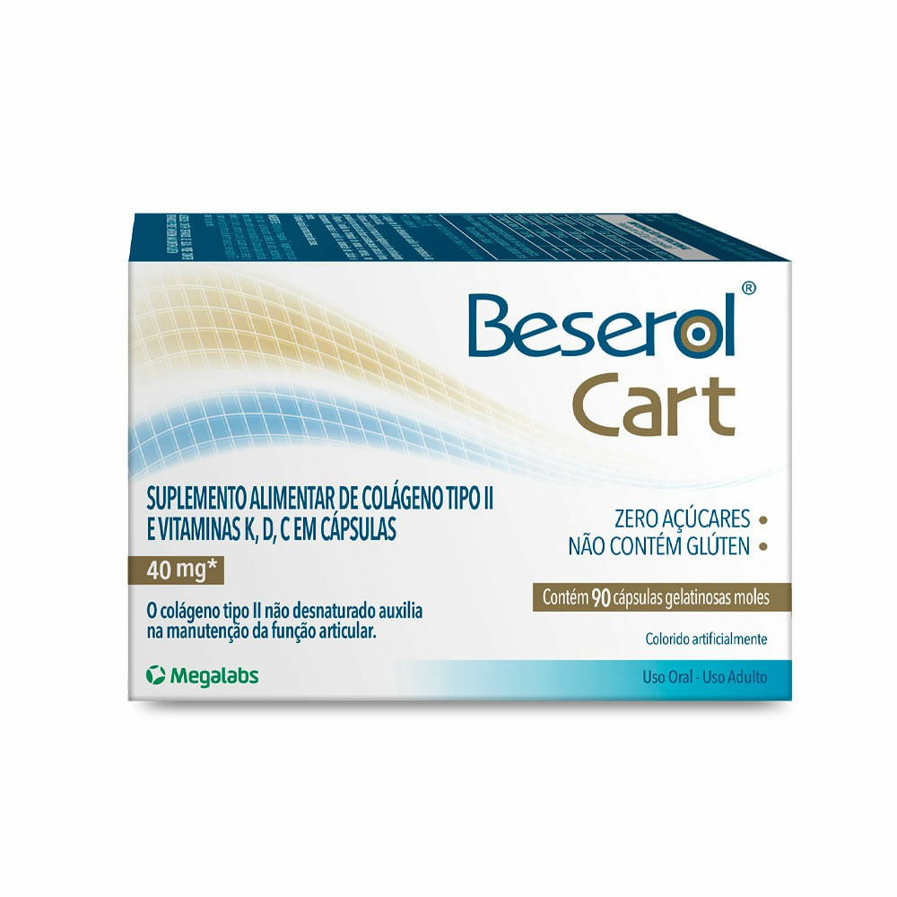 Suplemento Alimentar Beserol Cart Megalabs 90 Cápsulas Gelatinosas ...