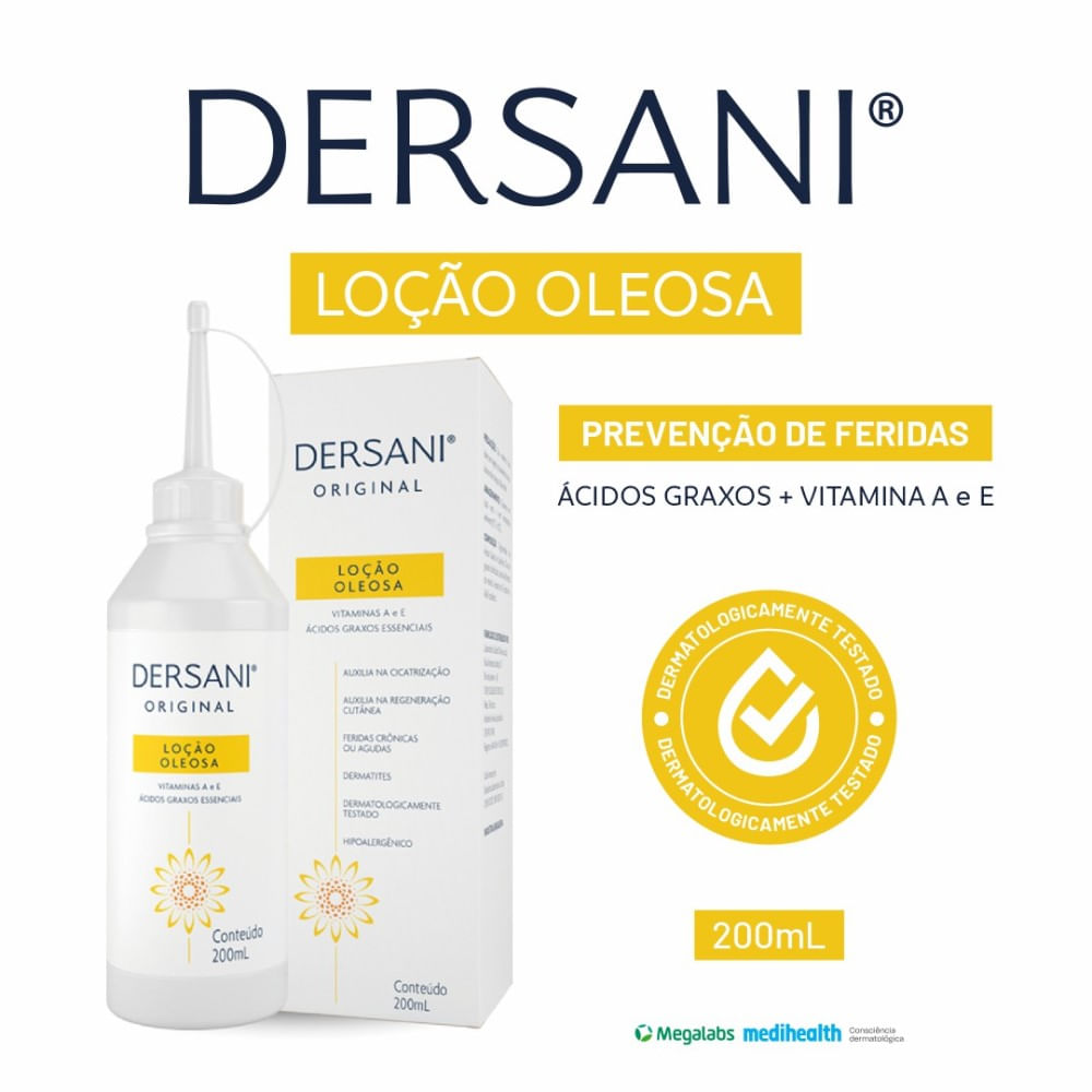 Loção Oleosa Dersani Original 200ml - Drogaria Venancio