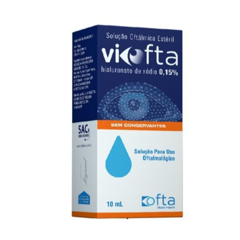 Viofta 0,15% Ofta Solução Oftalmológico 10ml - Drogaria Venancio
