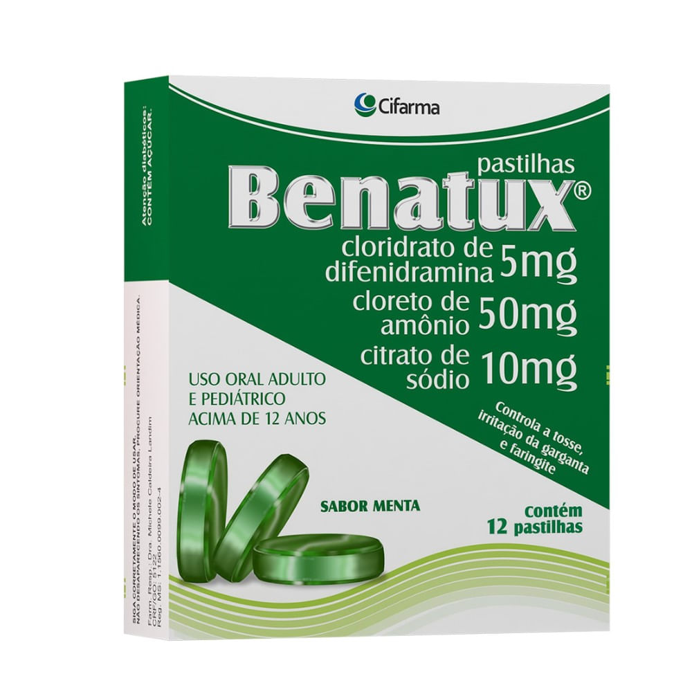 Benatux Cifarma Menta 12 Pastilhas