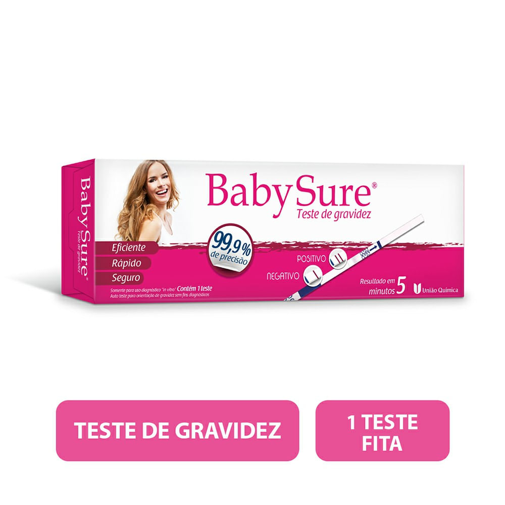 Teste De Gravidez Baby Sure Prime 1 Tira + 1 Copo coletor - Drogaria ...