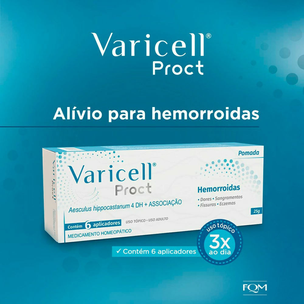 Varicell Proct Pomada 4DH 25g - Drogaria Venancio
