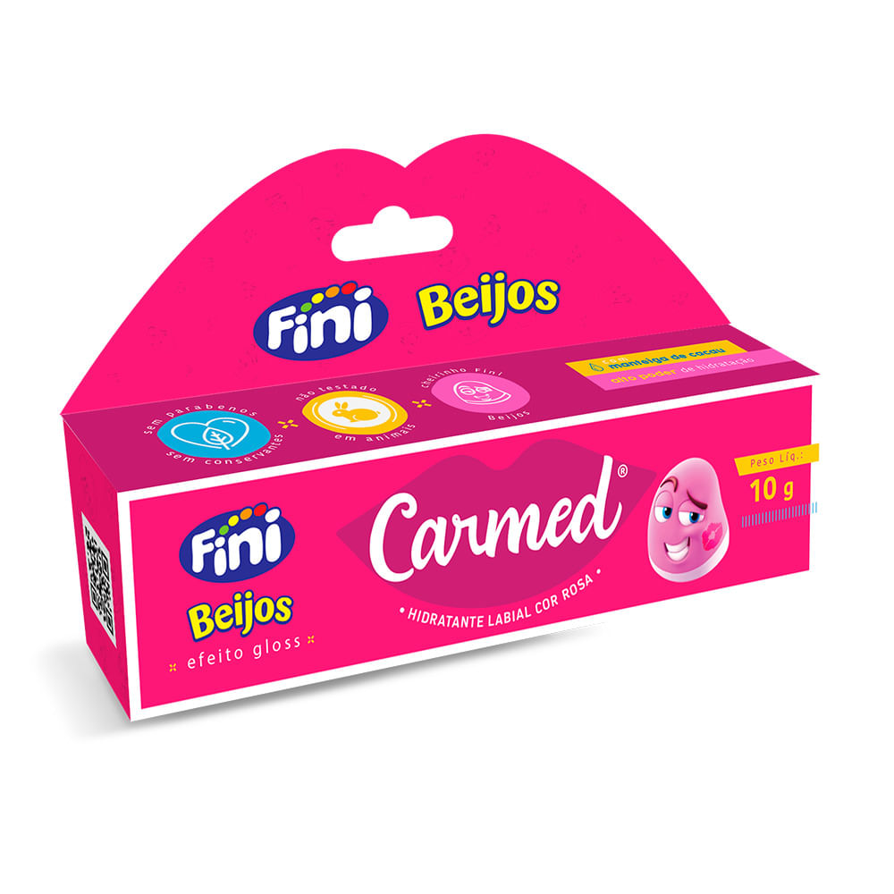 Hidratante Labial Carmed Fini Beijos Cor Rosa 10g - Drogaria Venancio