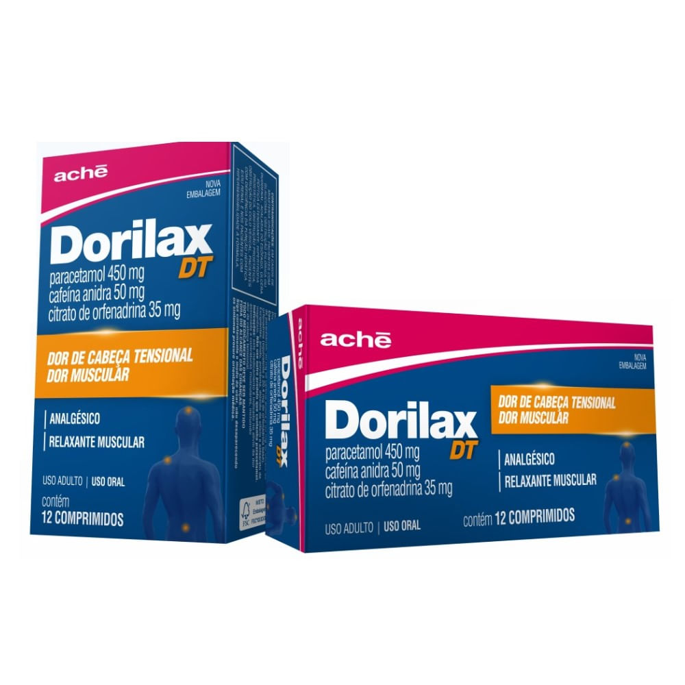 Dorilax DT 450mg + 50mg + 35mg 12 comprimidos