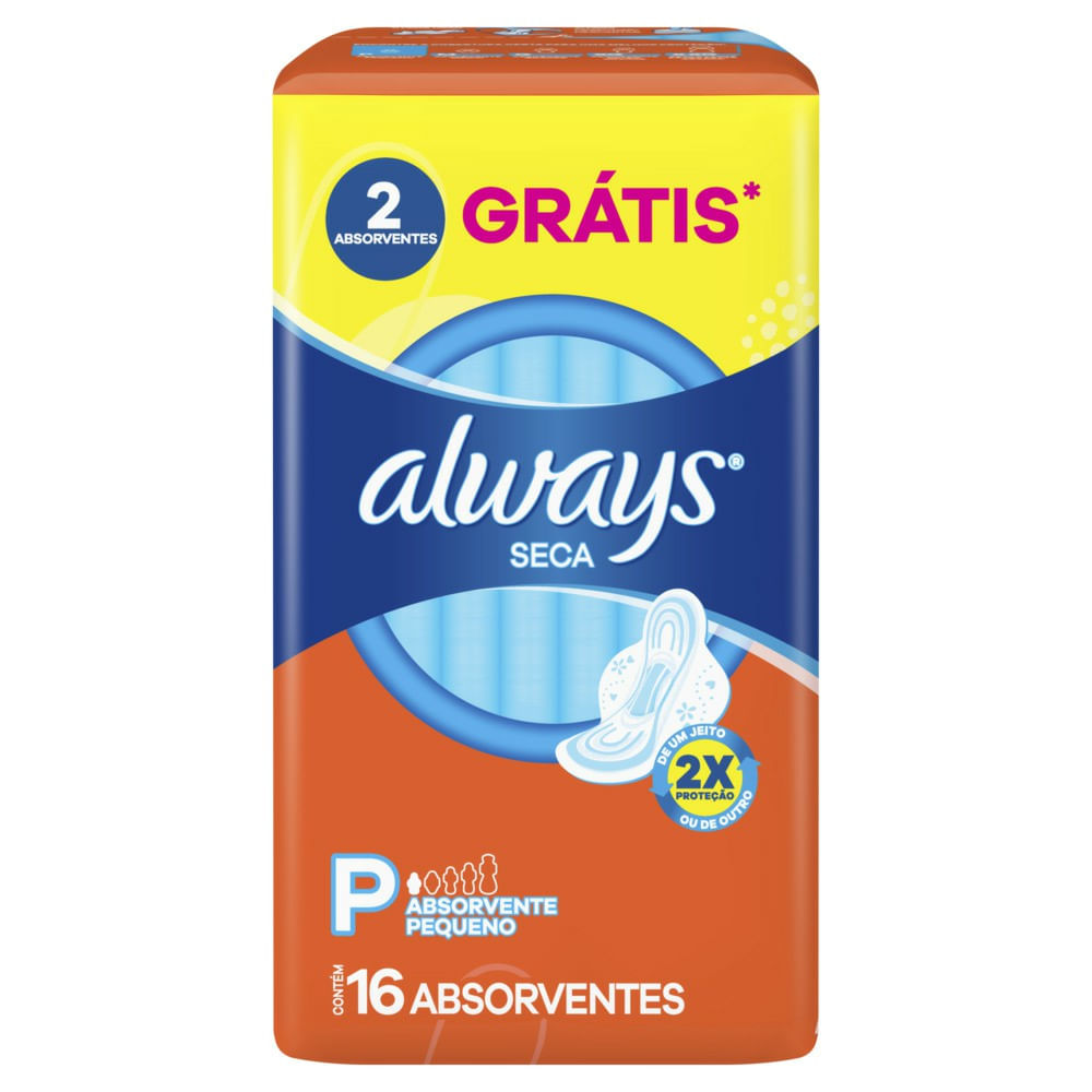 Absorvente Always Seca Com Abas P 16 Unidades - Drogaria Venancio