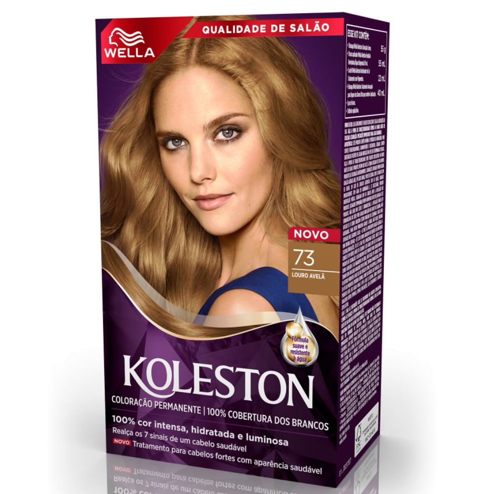 Tintura Wella Koleston 73 - Louro Avelã - Drogaria Venancio