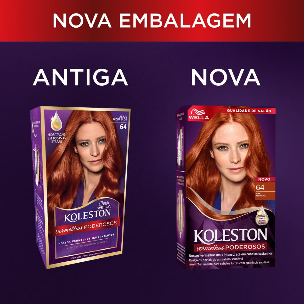 Tintura Wella Koleston 64 - Ruivo Acobreado - Drogaria Venancio