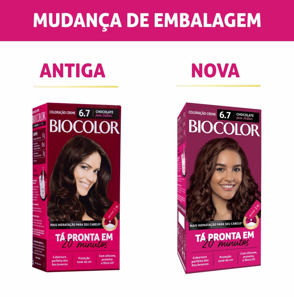 Tintura Biocolor Mini Kit 6.7 - Chocolate Para Brilhar - Drogaria Venancio
