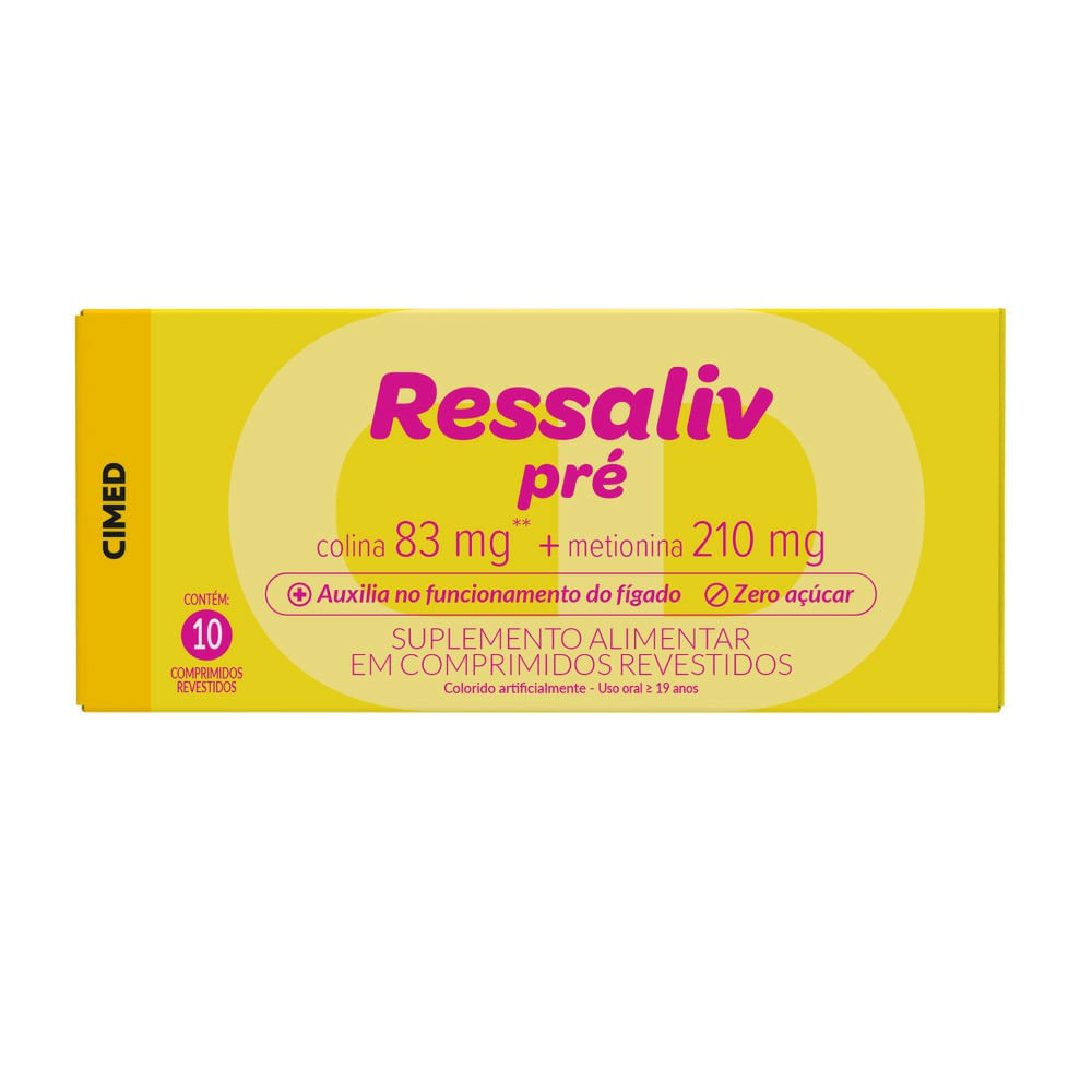 Suplemento Alimentar Cimed Ressaliv Pré 10 Comprimidos