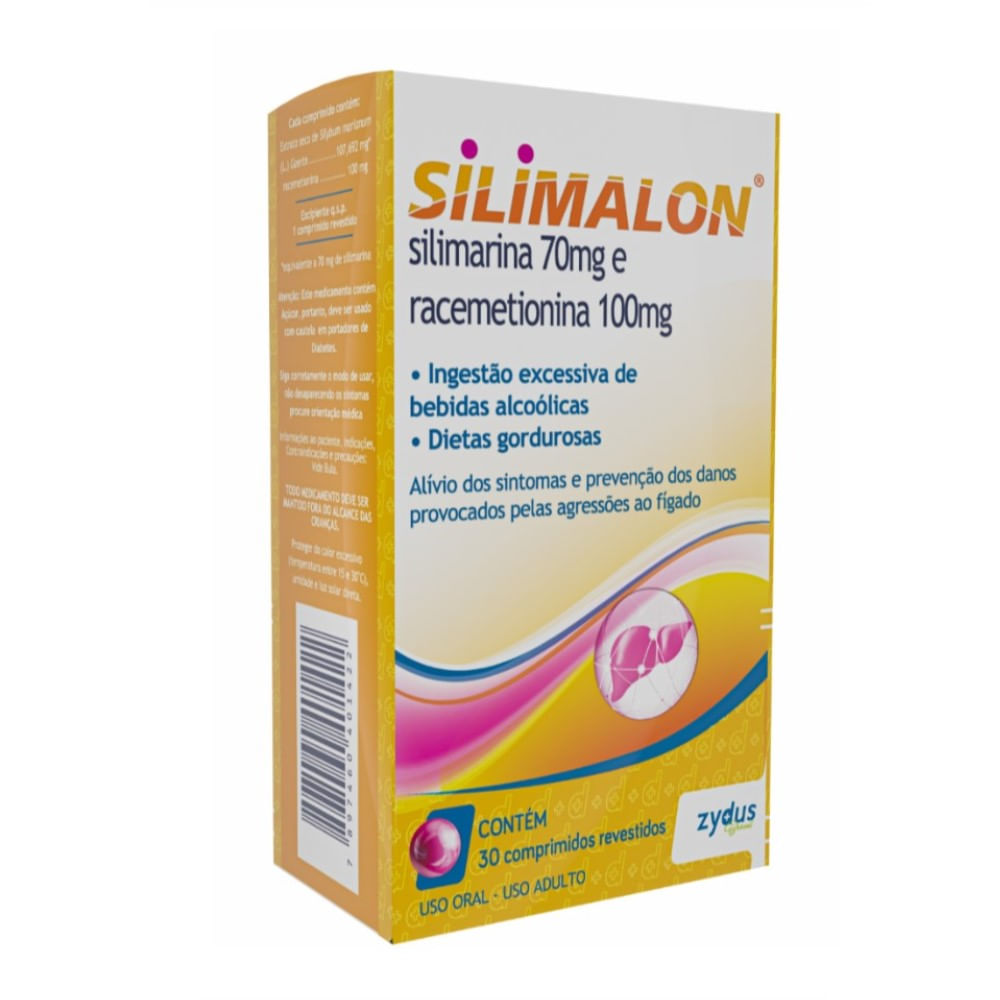 Silimalon 100mg + 70mg 30 Comprimidos Revestidos