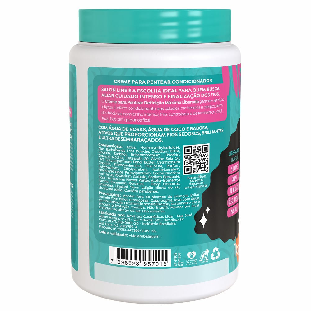 Creme para Pentear Salon Line Definição Máxima Liberada 1kg