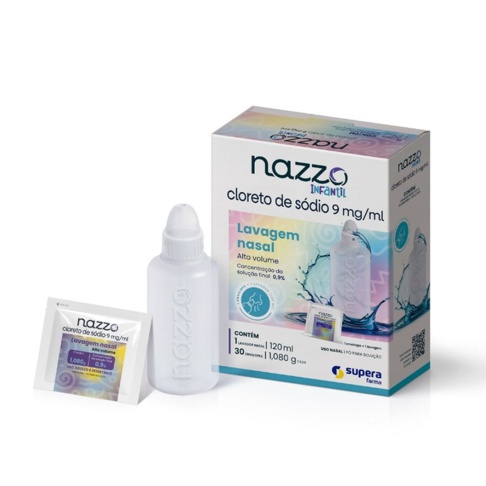 Nazzo 9mg/ml Infantil Alto Volume Supera 30 Envelopes de 1,080g Cada ...