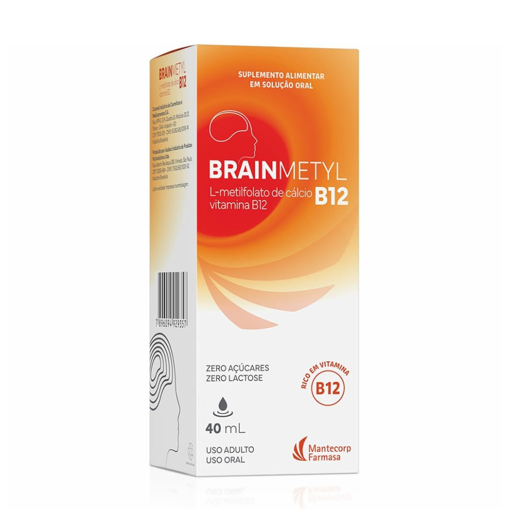 Suplemento Alimentar Mantecorp Brainmetyl B12 Uso Oral 40ml