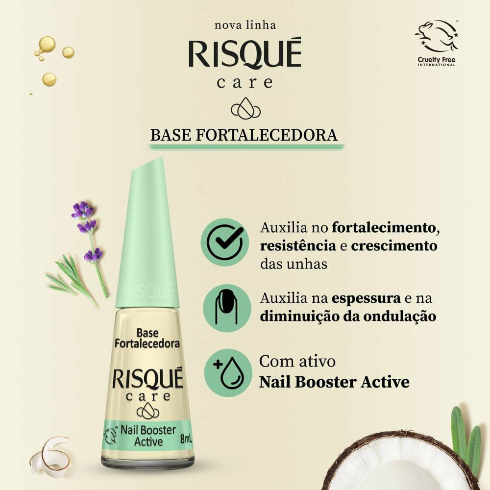 Base e Fortalecedora Risqué Care Nail Booster Active 8ml