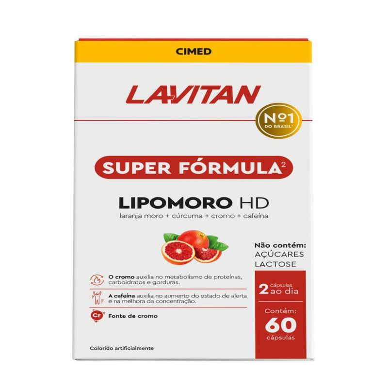 Suplemento Alimentar Lavitan Super Fórmula Lipomoro HD 60 Cápsulas ...