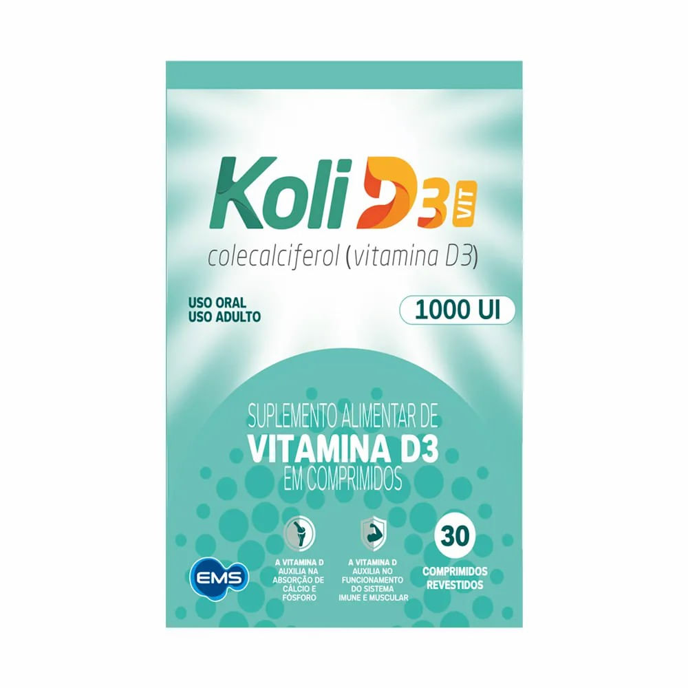 Vitamina D Koli D3 1000Ui 30 Comprimidos