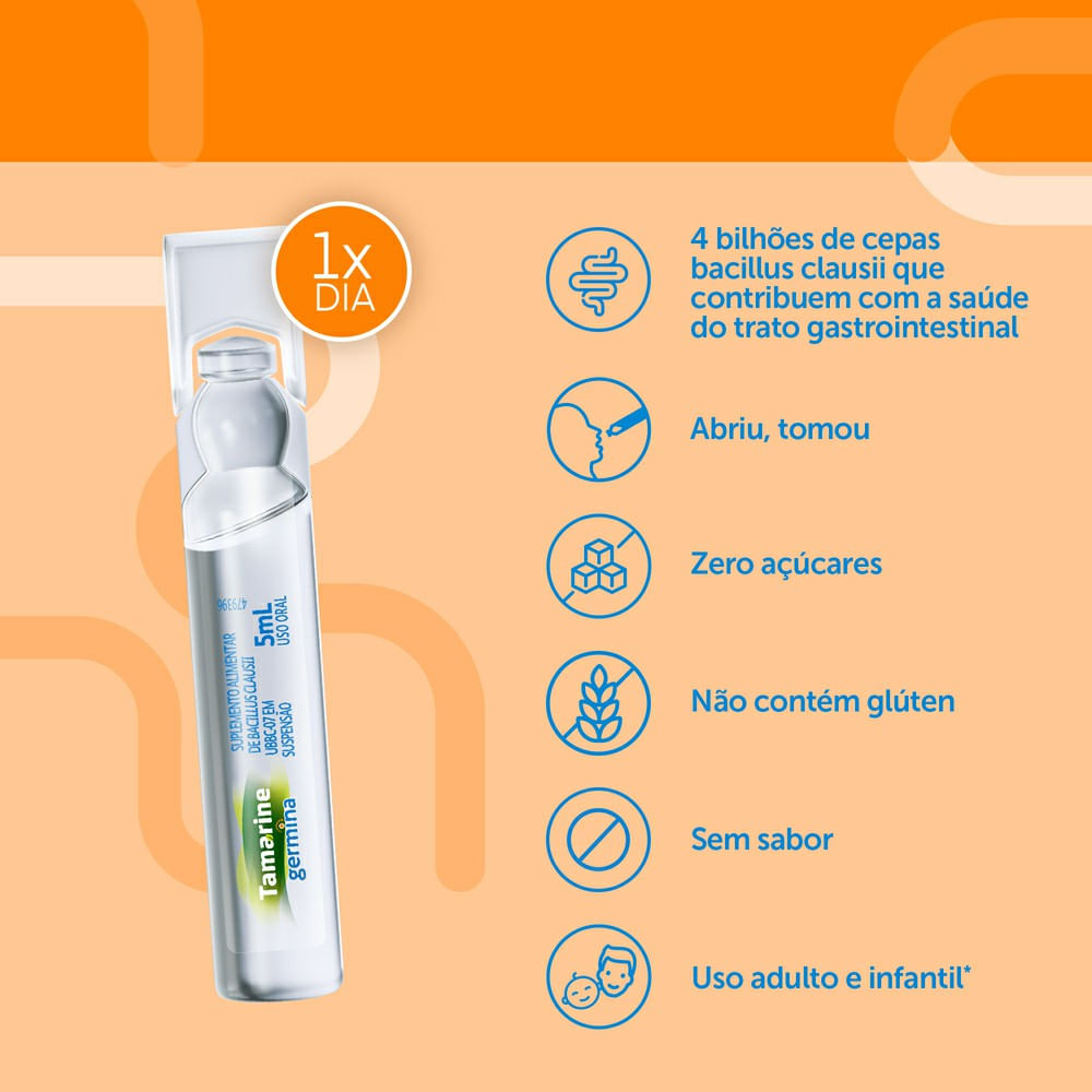 Probiótico 4bi Tamarine Germina Uso Oral 5 Frascos de 5ml Cada ...