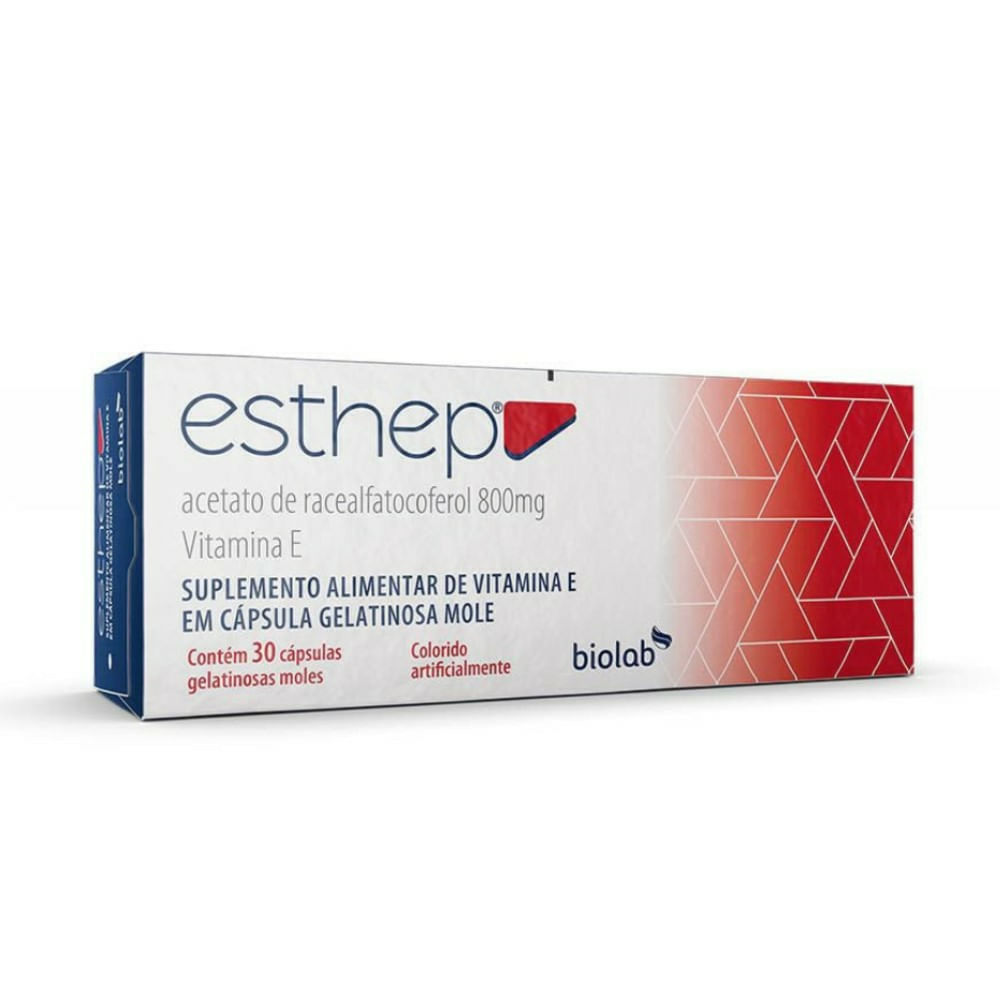 Suplemento Alimentar Biolab Esthep Vitamina E 800mg 30 Cápsulas