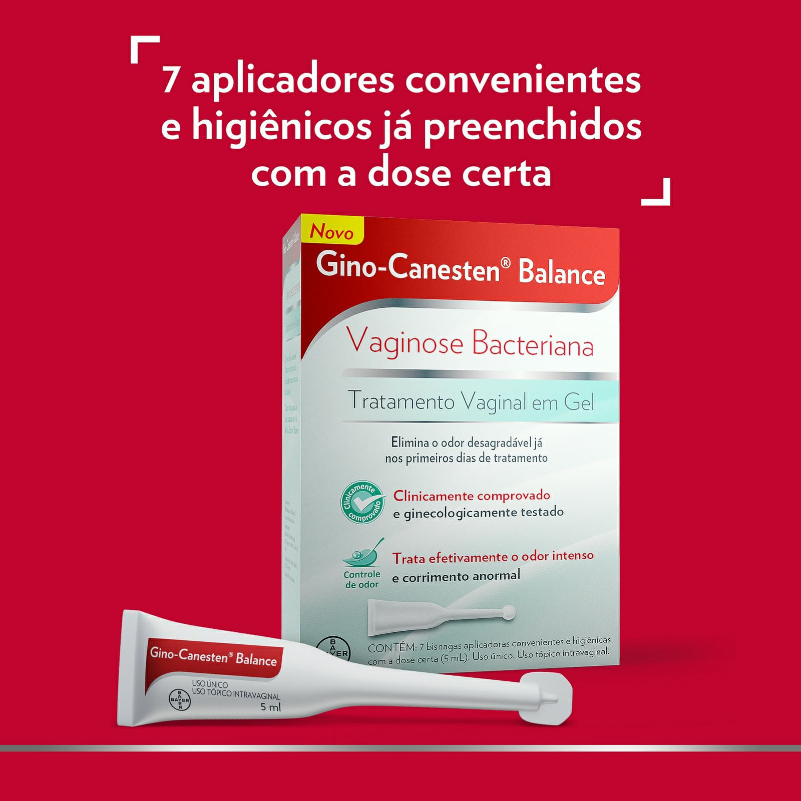 Gino Canesten Balance 7 Bisnagas Preechidas Com 5ml - Drogaria Venancio