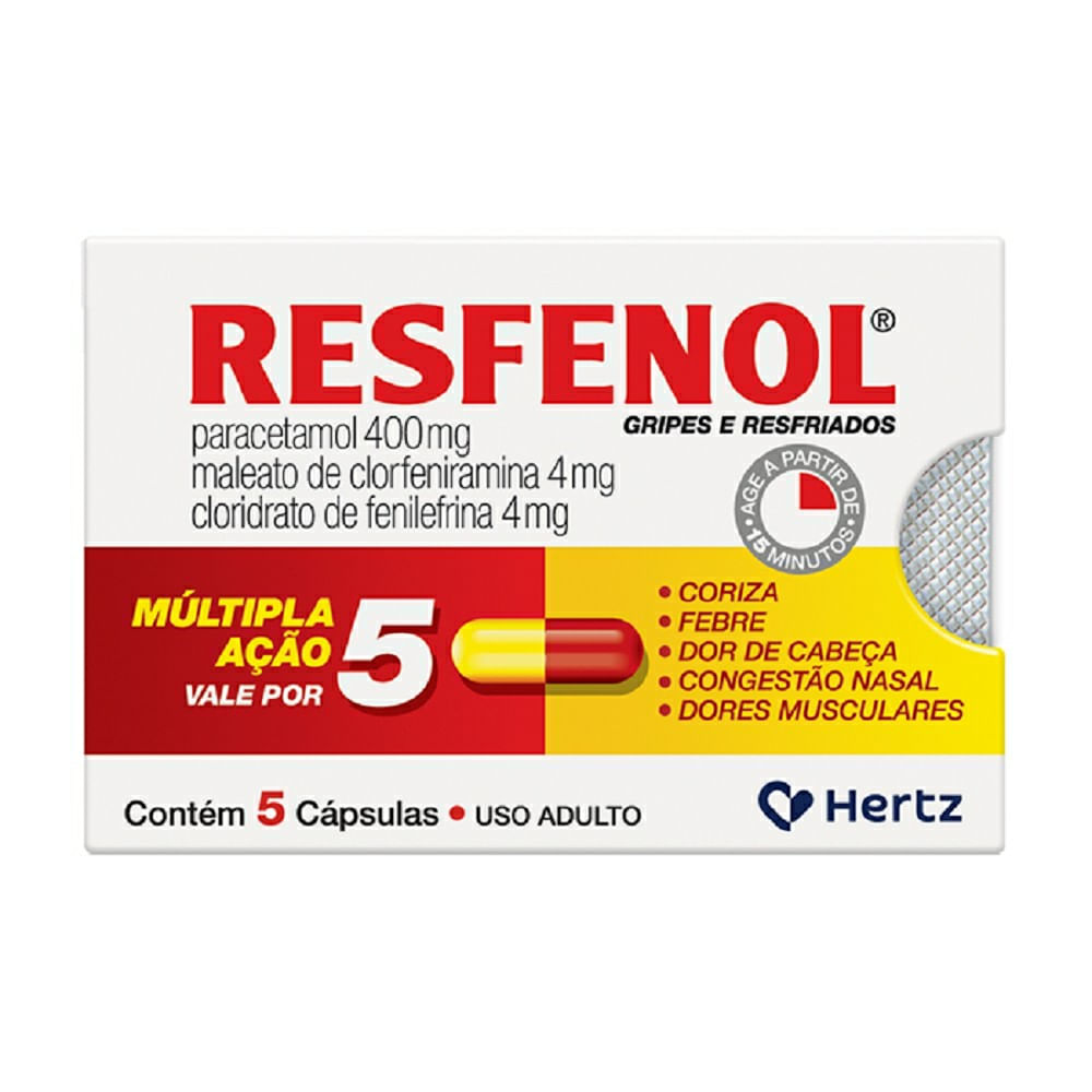 Resfenol 5 Cápsulas - Drogaria Venancio