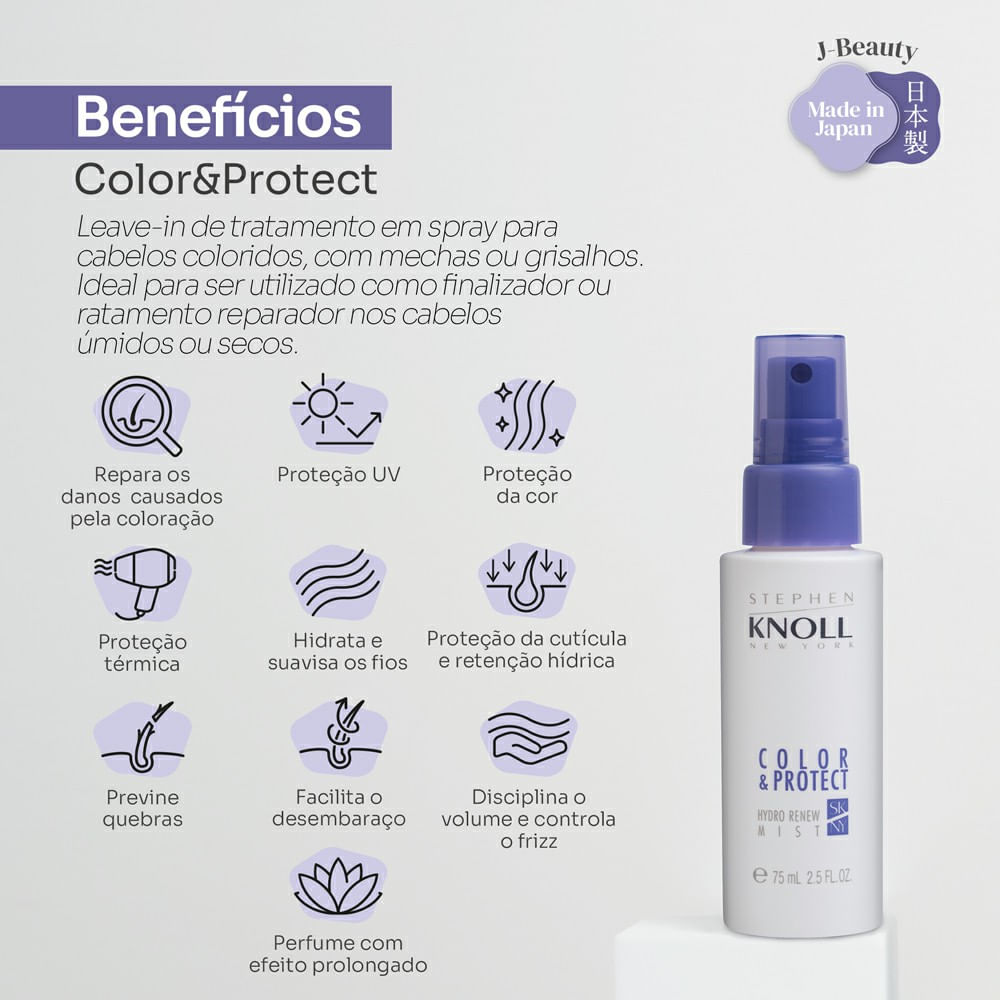 Leave-in Stephen Knoll Color & Protect Hydro Renew Mist 75ml - Drogaria ... Leave-in Stephen Knoll Color & Protect Hydro Renew Mist 75ml - Drogaria ...