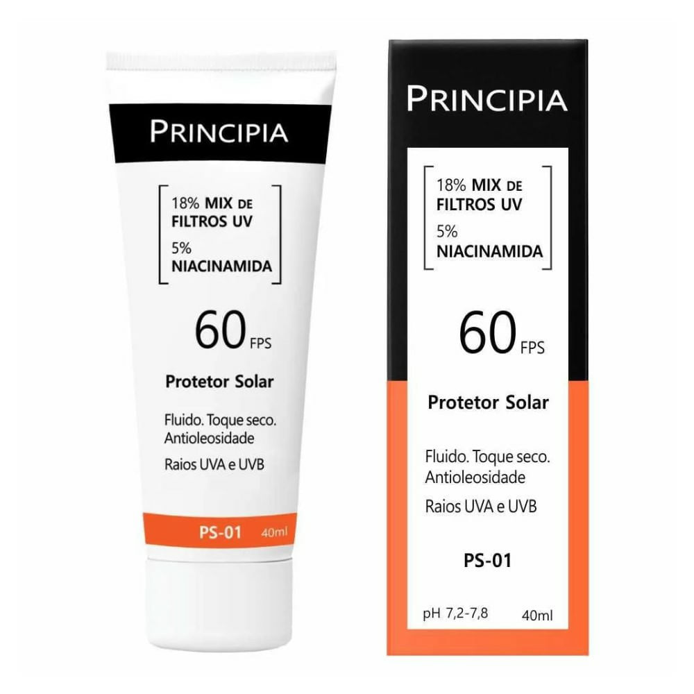 Protetor Solar Facial Principia 18% Mix de Filtros UV + 5% Niacinamida ...
