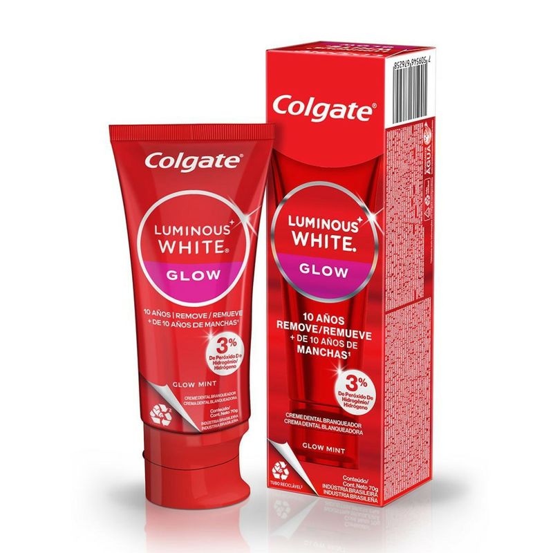 Creme Dental Colgate Luminous White Glow 70g - Drogaria Venancio