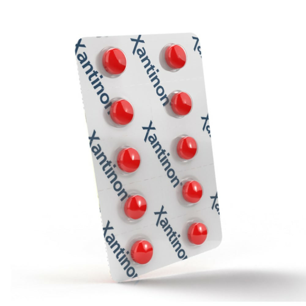 Xantinon 100mg + 20mg União Química 10 Comprimidos
