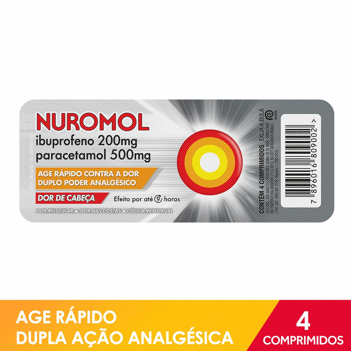 Analgésico Nuromol 4 Comprimidos - Drogaria Venancio