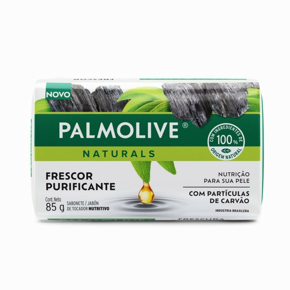 Sabonete em Barra Palmolive Naturals Frescor Purificante Carvão 85g ...