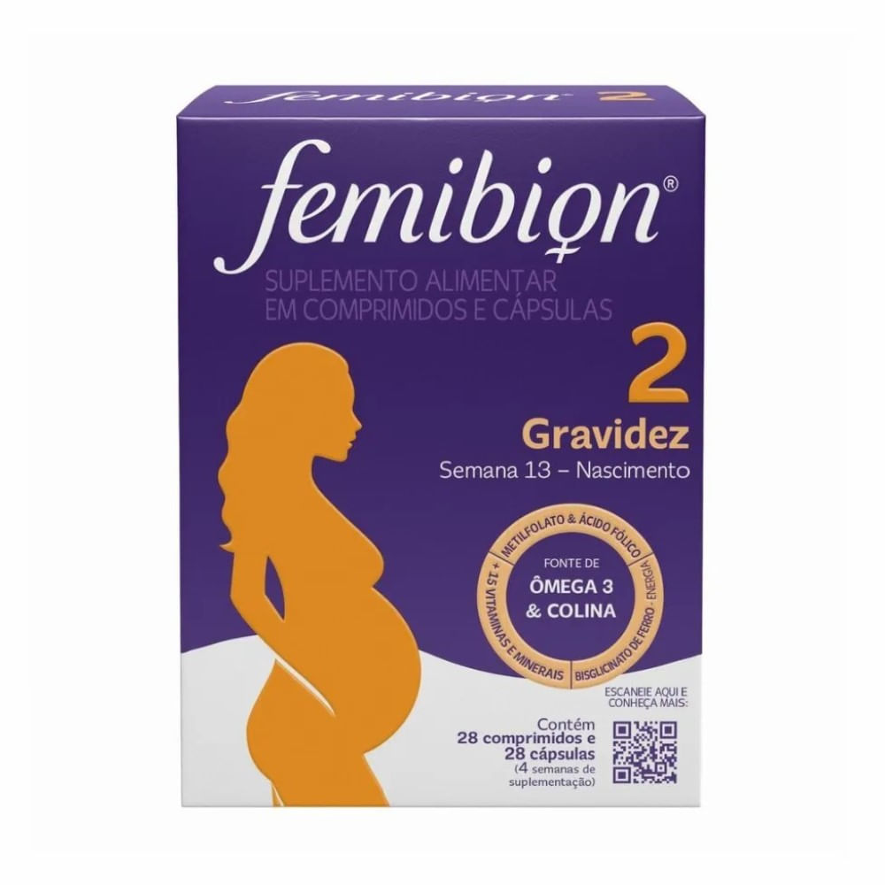 Suplemento Alimentar Femibion 2 com 28 Comprimidos e 28 Cápsulas