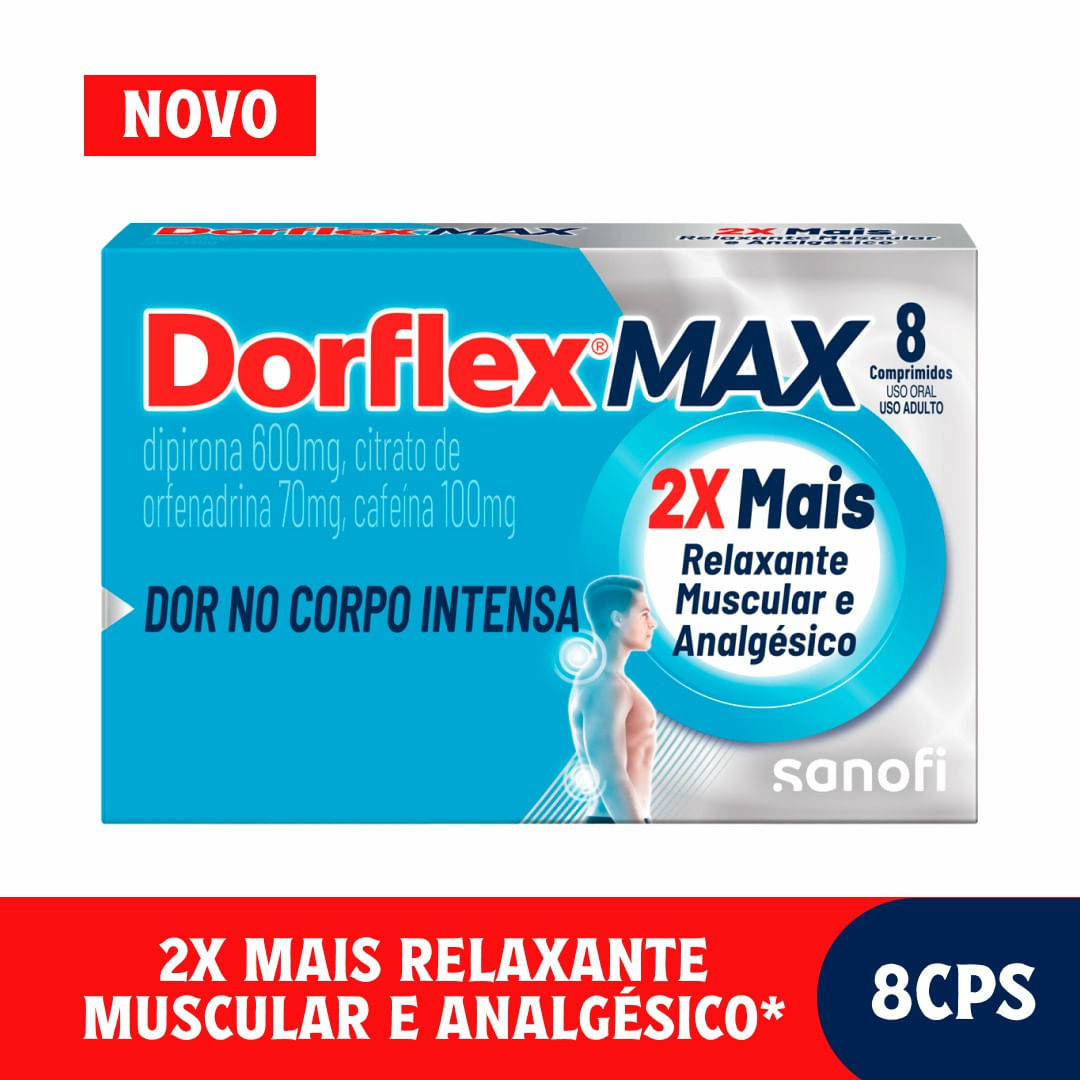 Dorflex Max Analgésico e Relaxante Muscular 8 Comprimidos