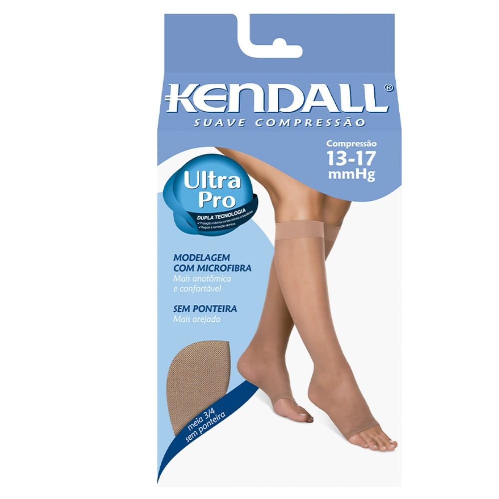 Meia Elástica 3/4 Kendall Feminina Suave Compressão Cor Mel Gg 13 ...