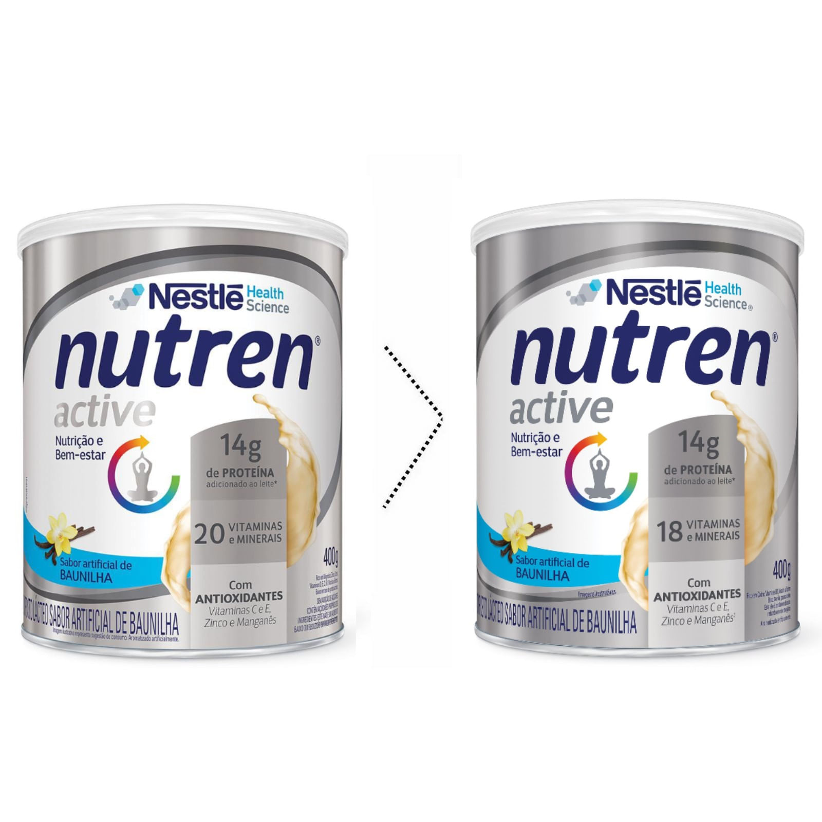 Complemento Alimentar Nutren Active Baunilha 400g - Drogaria Venancio