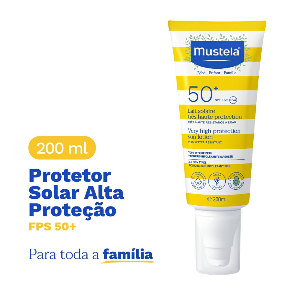 Kit Mustela Protetor Solar FPS50+ 200ML + Hydra Bebê 100ml