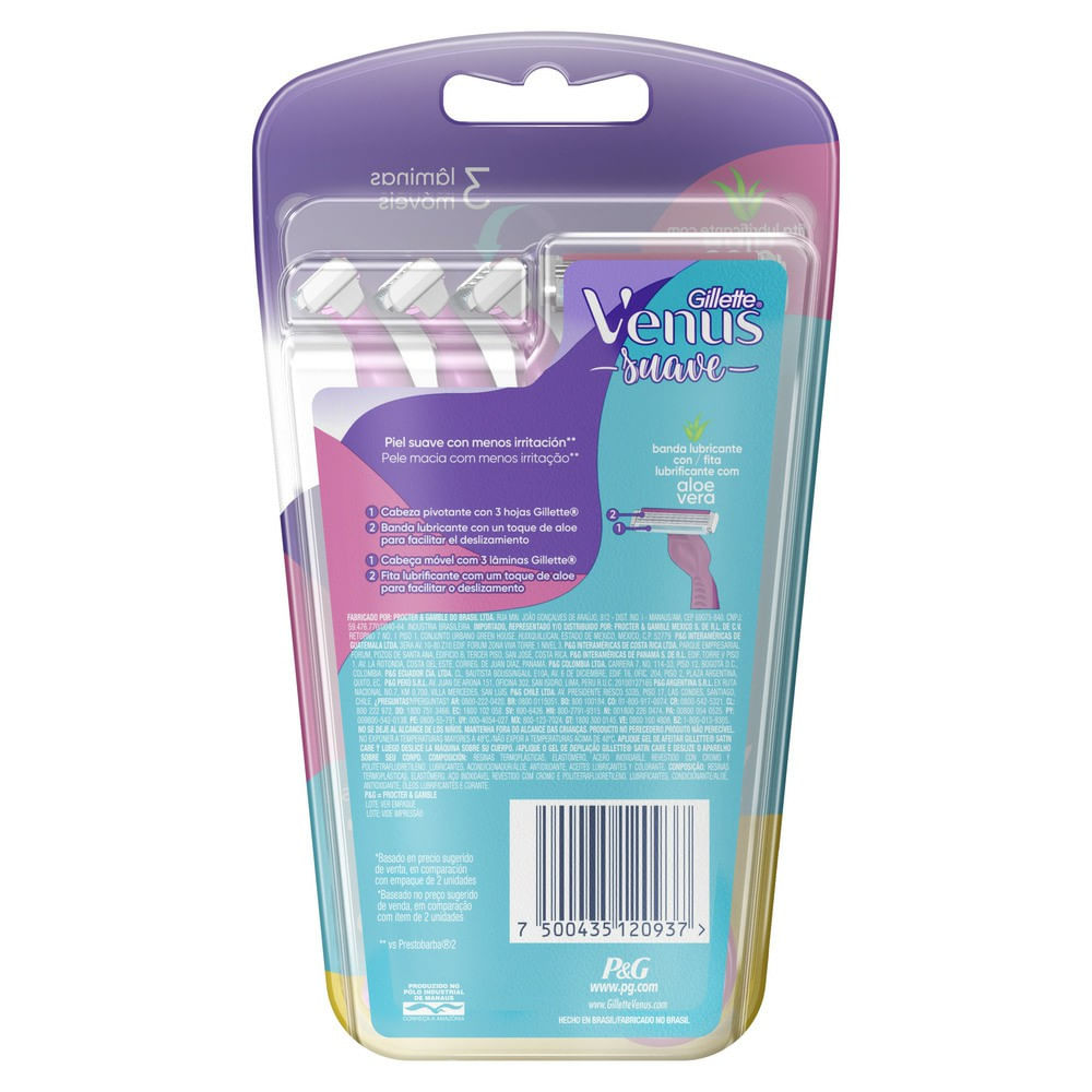 Aparelho de Depilar Gillette Venus Suave 6 unidades