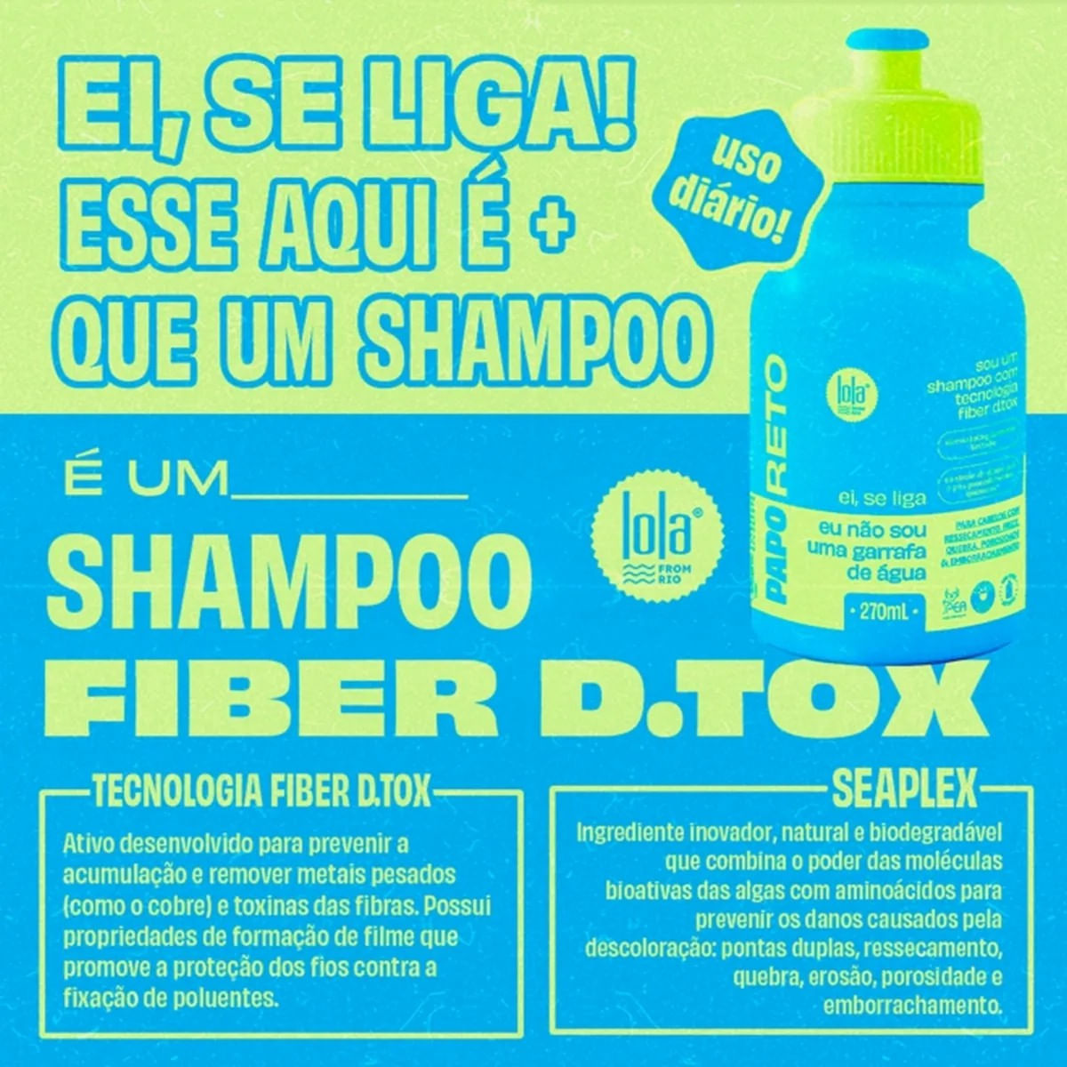 Shampoo Lola Papo Reto 270ml - Drogaria Venancio
