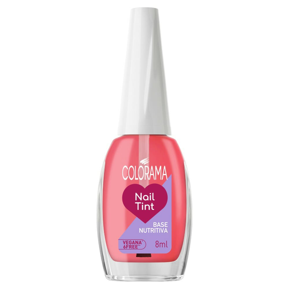 Esmalte Base Nutritiva Colorama Nail Tint Rosa Translúcido 8ml