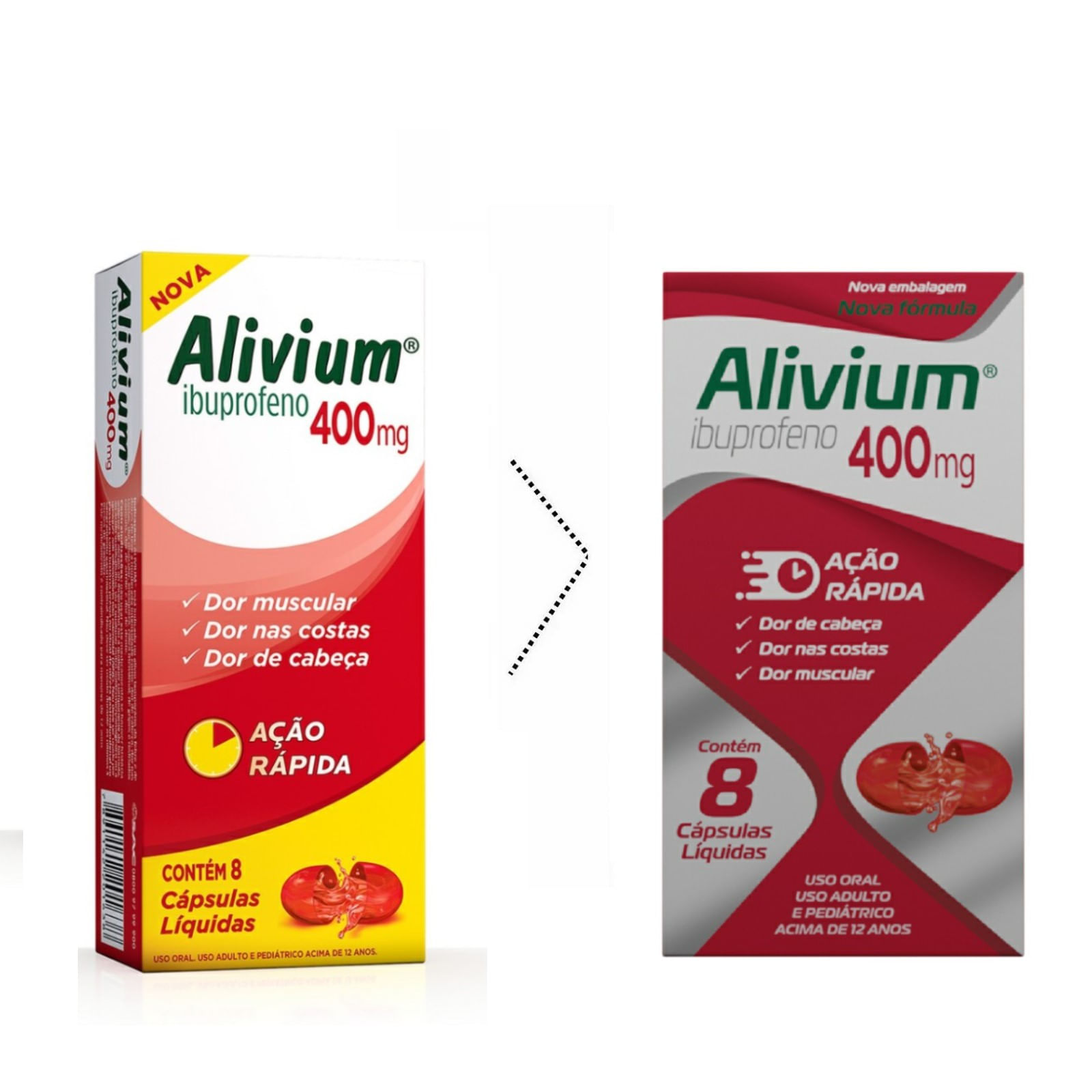 Alivium 400mg 8 Cápsulas Líquidas