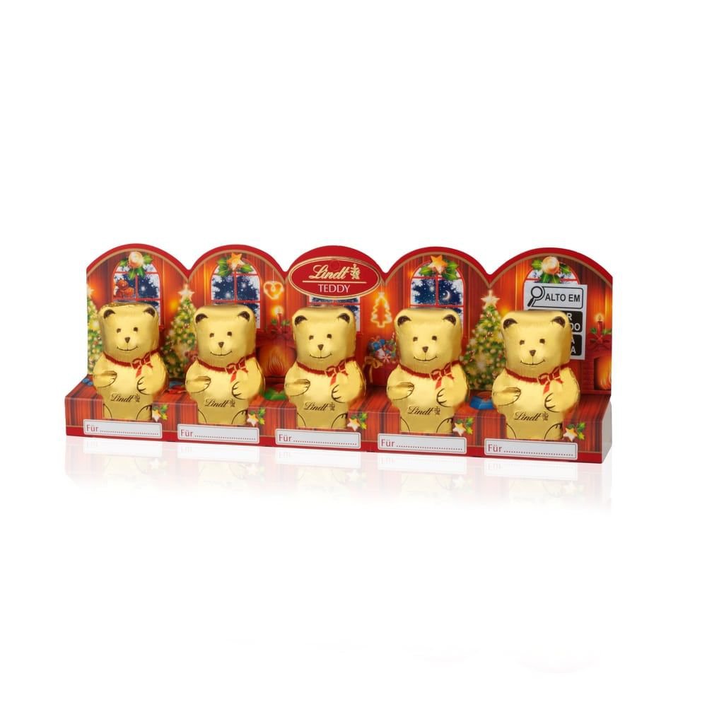 Mini Chocolate Lindt Teddy Bear Ao Leite 5 Ursinhos De 10g - Drogaria ...