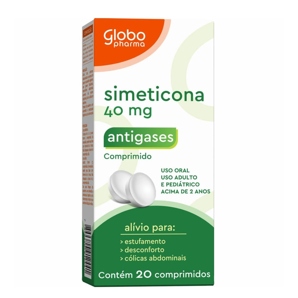 Simeticona 40mg Globo Pharma 20 Comprimidos