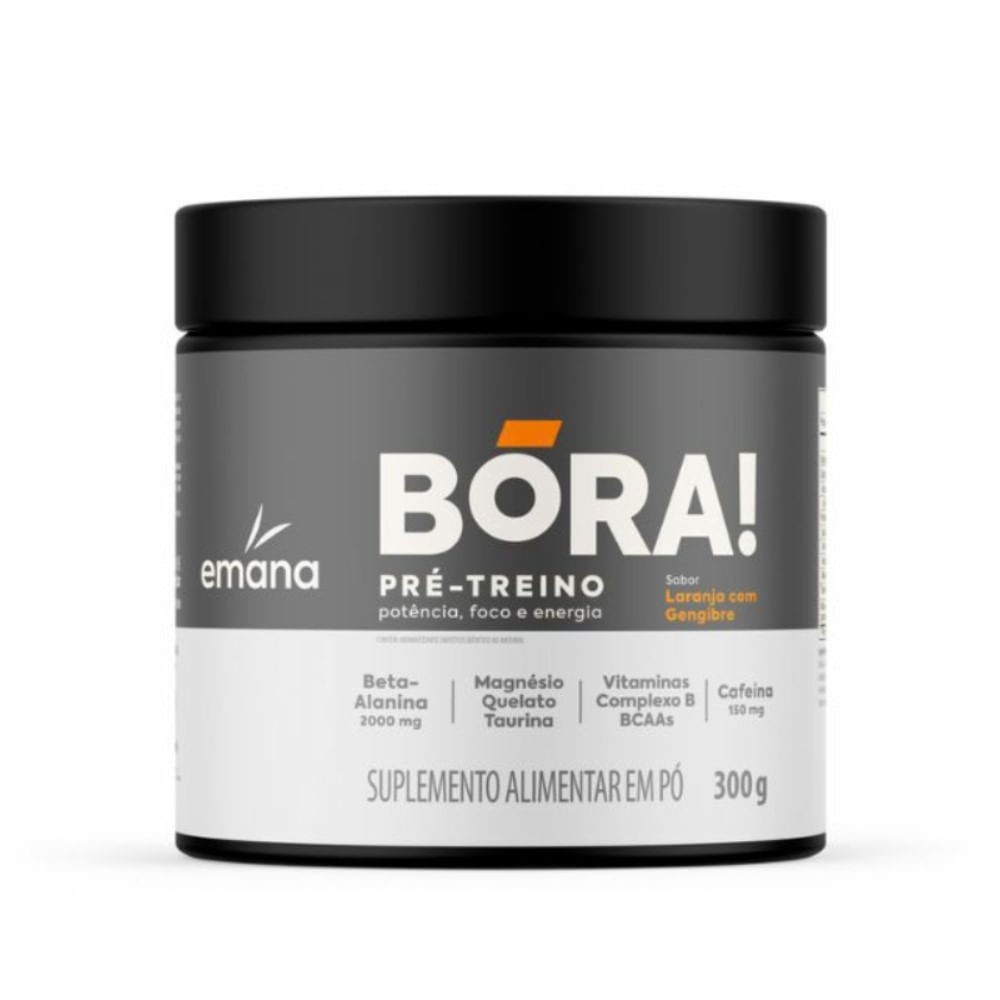 Bora Pré-treino Emana Sabor Laranja com Gengibre 300g - Drogaria Venancio