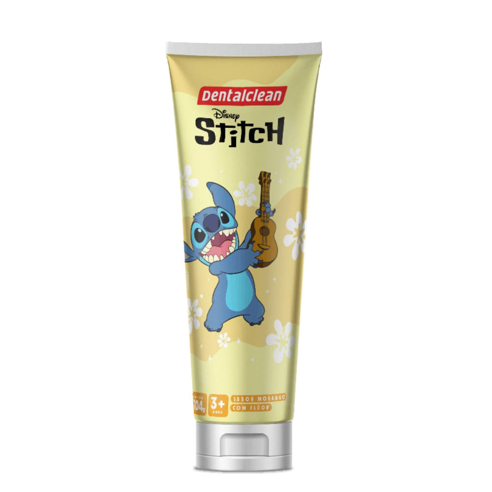 Gel Dental Infantil Dentalclean Stitch c/ Flúor Morango 104g