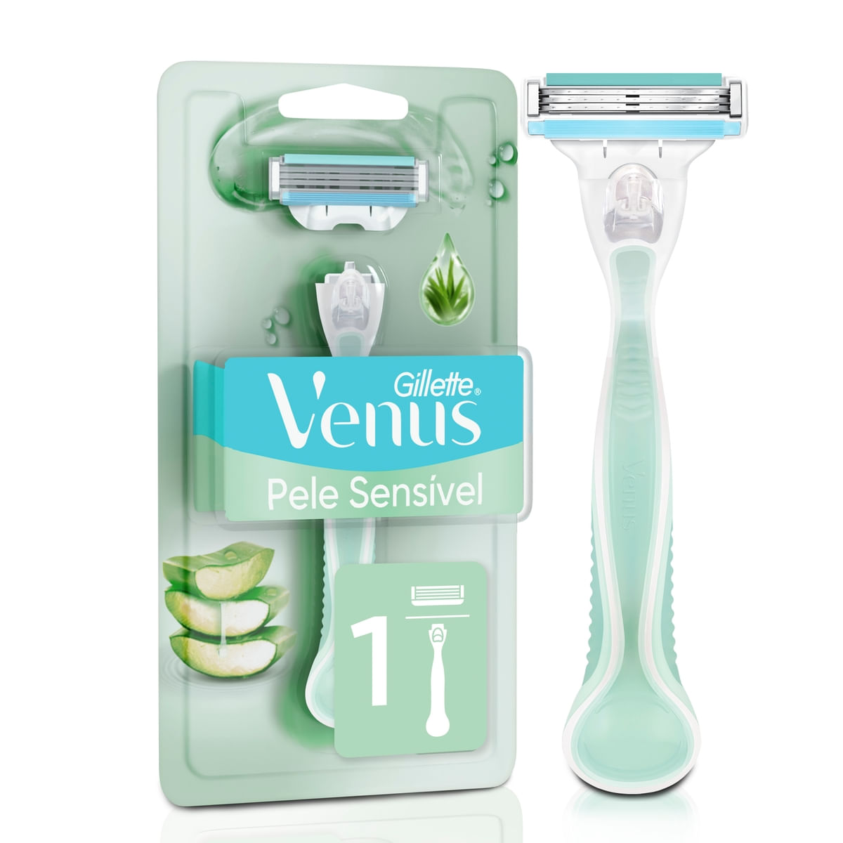 Aparelho de Depilar Gillette Venus Pele Sensível 1 Unidade