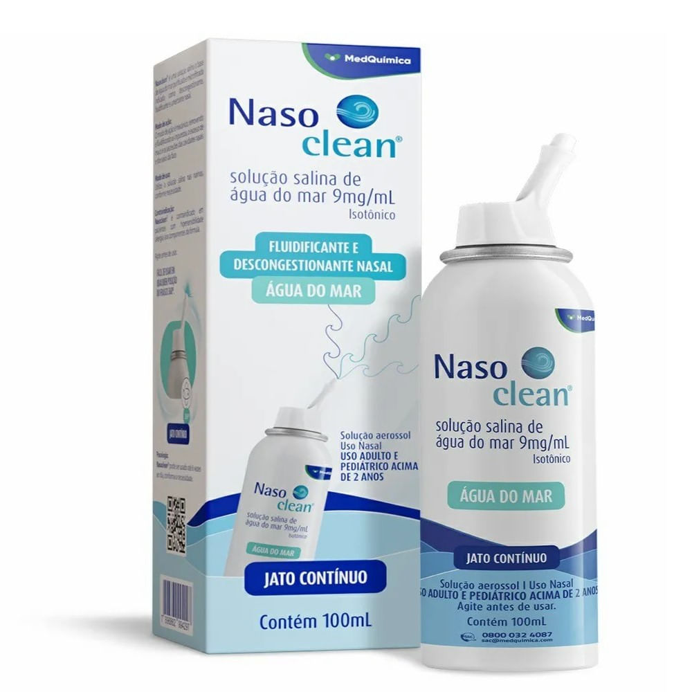 Naso Clean 9mg/ml Medquimica Uso Nasal Solução Aerossol 100ml