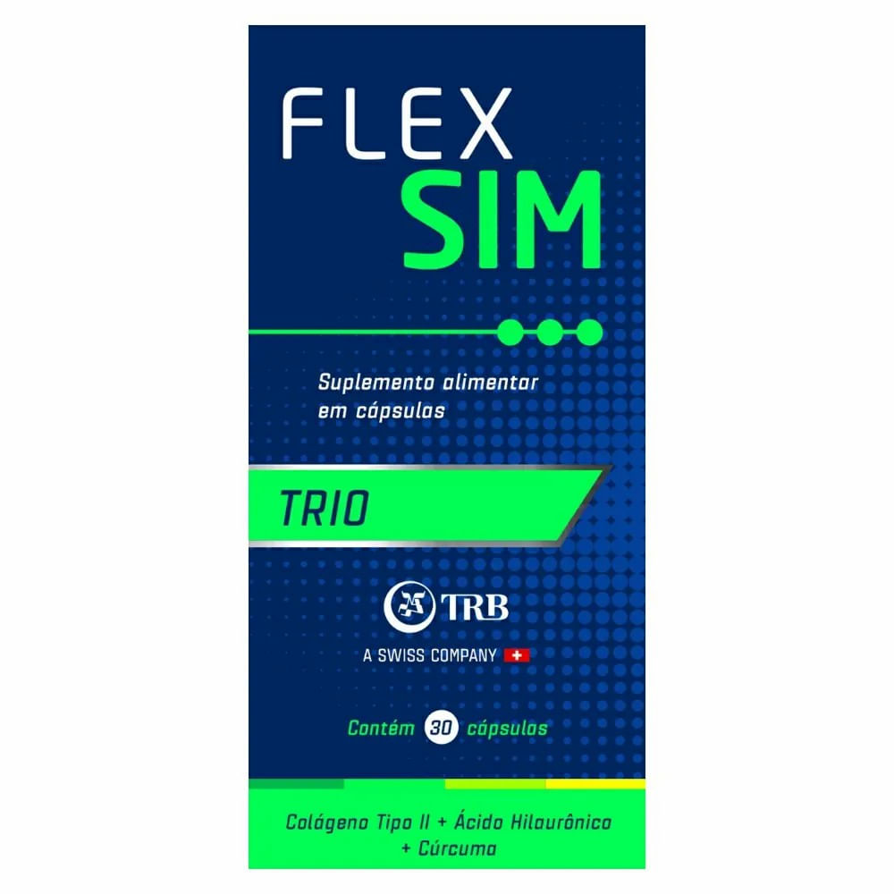 Suplemento Alimentar FlexSim Trio 30 Cápsulas - Drogaria Venancio