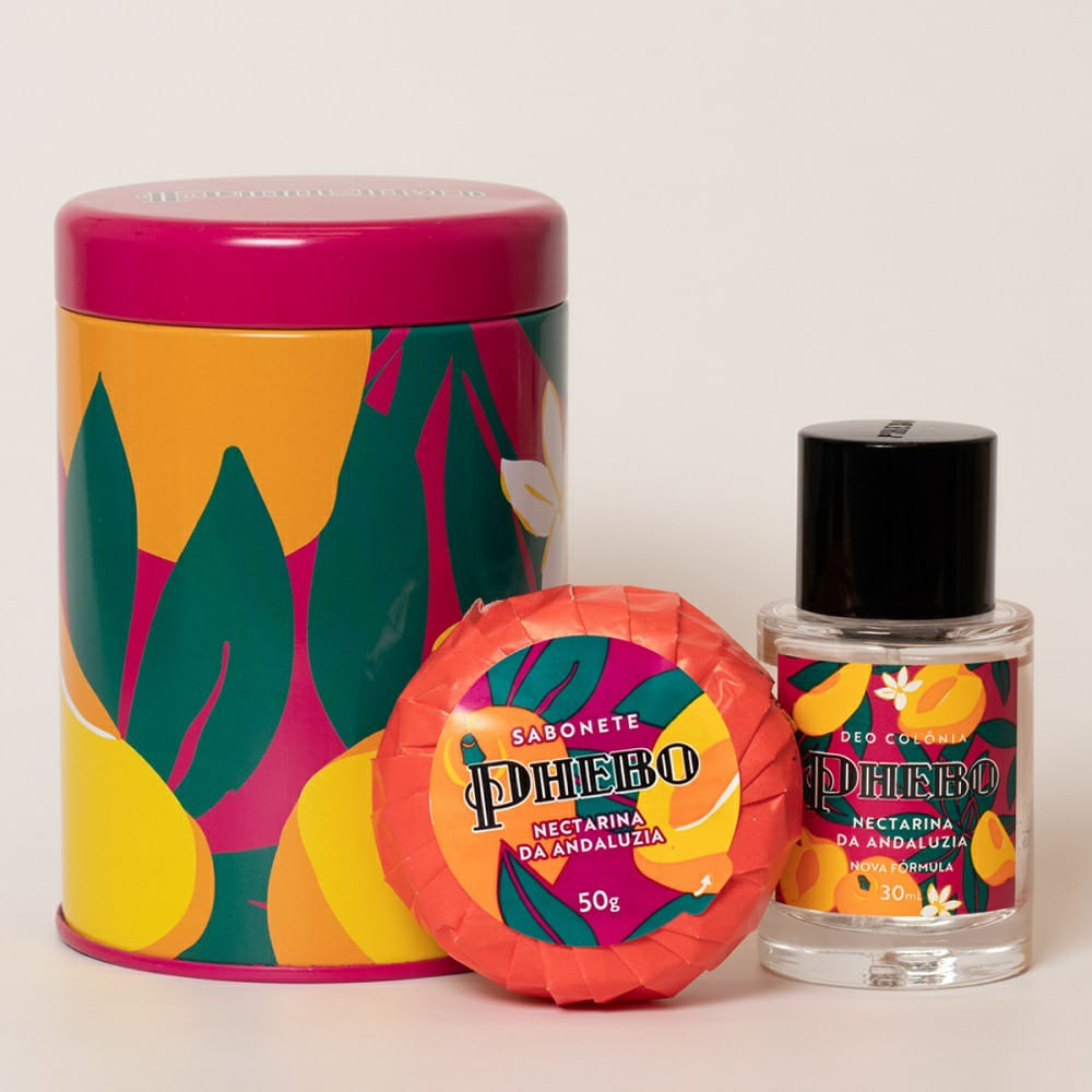 Kit Phebo Nectarina da Andaluzia Sabonete em Barra 50g + Colônia 30ml