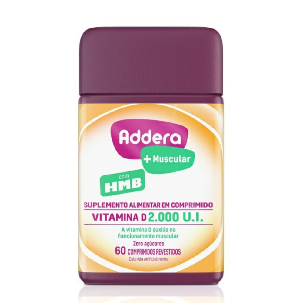 Suplemento Alimentar Addera +Muscular com HMB 60 Comprimidos