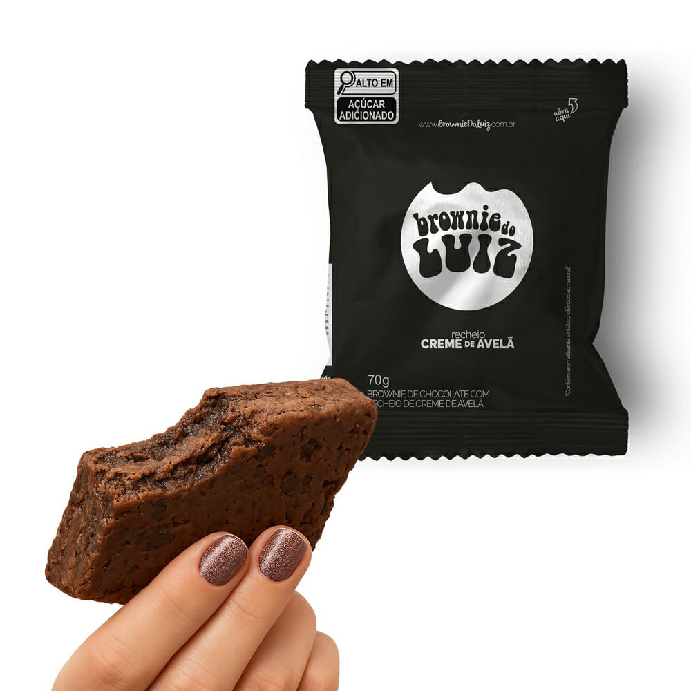 Brownie do Luiz Chocolate com Recheado de Creme de Avelã 70g