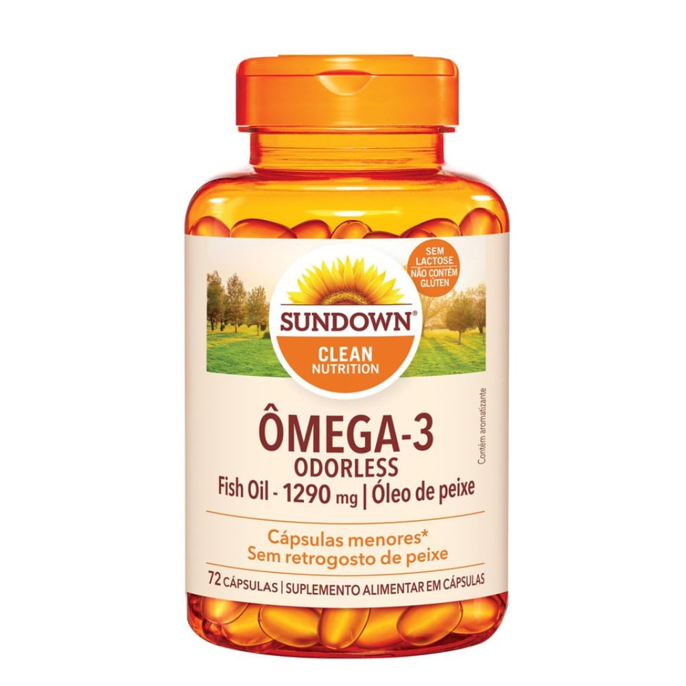 Suplemento Alimentar Sundown Ômega 3 Odorless 72 Cápsulas